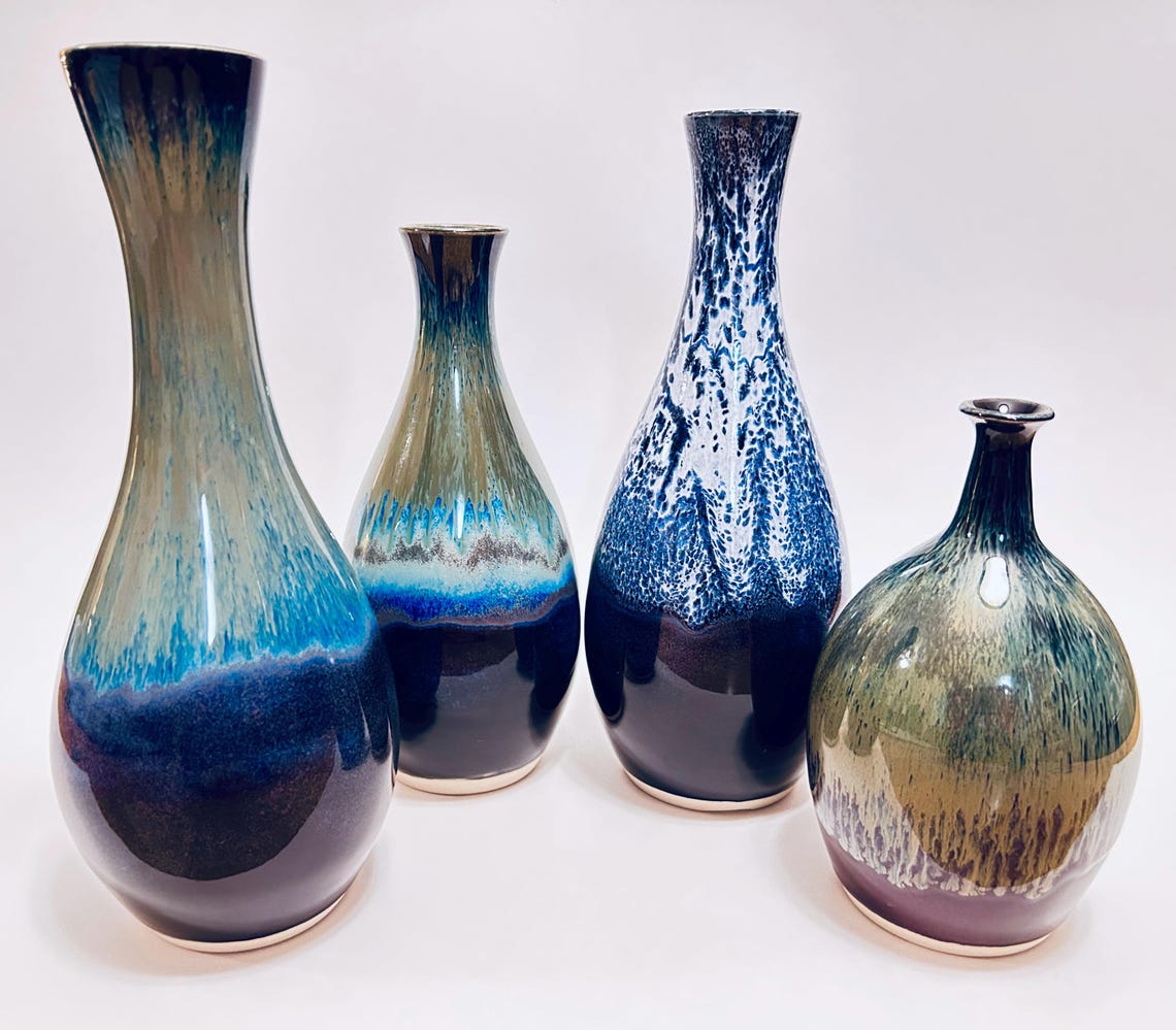 Handmade Bud Vase: Unique Glazed Ceramic Small Vase - Etsy