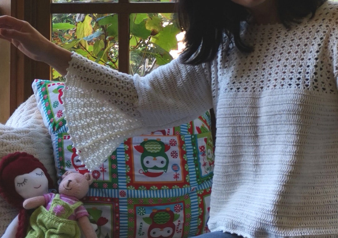 CROCHET PATTERN - Ring My Bell Crochet Top X Crochet Lace Crop Top X 3/ ...