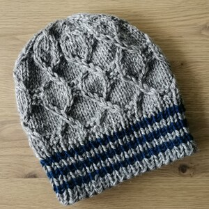 Knitting PDF PATTERN - Chunky Texture Beanie X Skull Cap X Unisex ...
