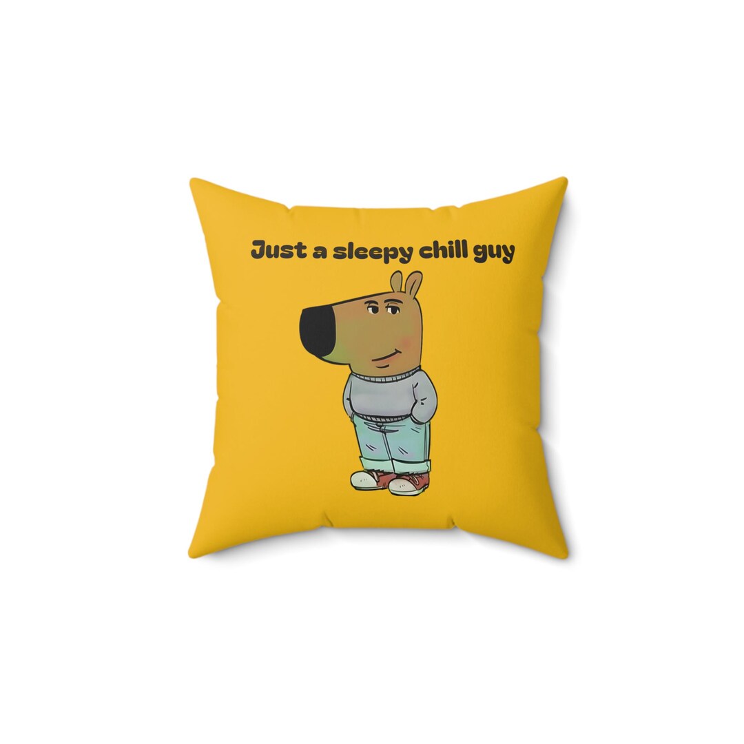 Square Pillow, Low Key Chill Guy Meme Tiktok Viral Gift Pillow, Lowkey ...