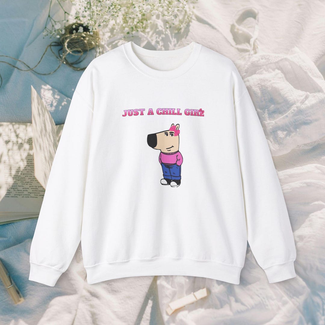 Chill Guy Meme Sweatshirt, Funny Unisex Crewneck Jumper for Men & Women ...