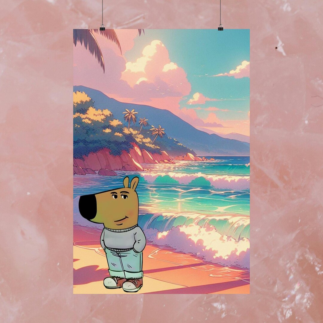 Low Key Chill Guy Meme Tiktok Viral Gift Poster Matte Wall Art Print ...