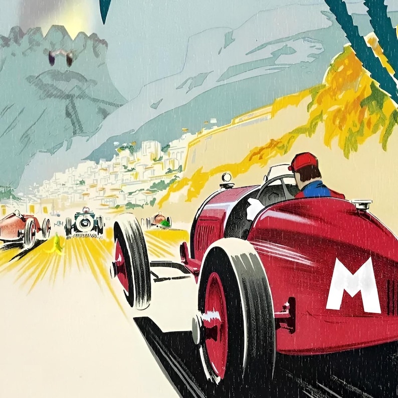 Vintage Mario Kart Metal Sign 1930s Retro Grand Prix Wall Art, DK ...