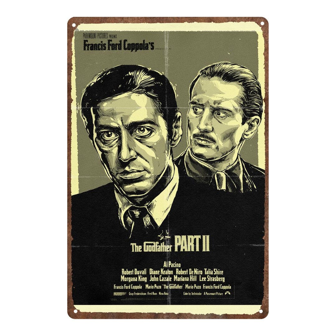 Vintage the Godfather Part II Metal Sign Francis Ford Coppola Movie ...