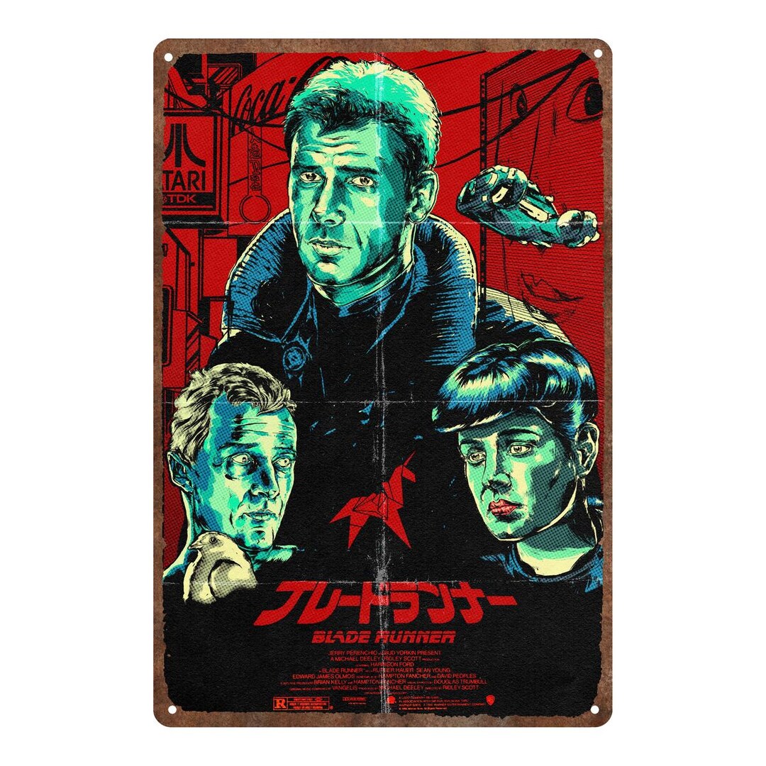 Vintage Blade Runner Metal Sign Retro Sci-fi Wall Art, 1982 Iconic ...