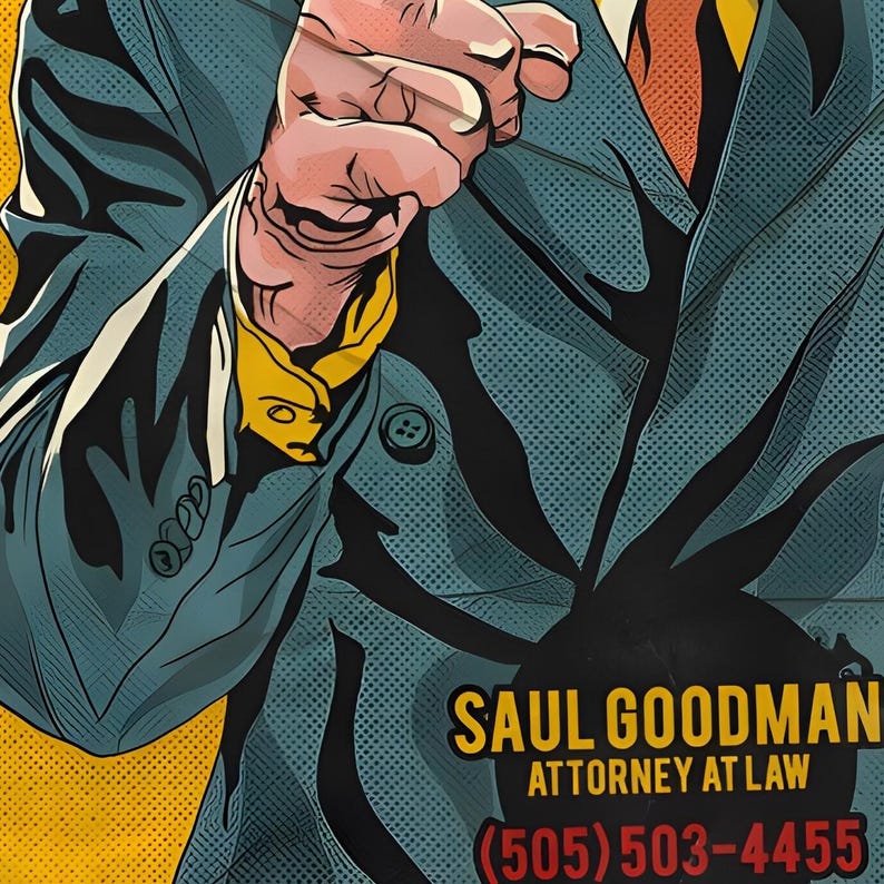 Vintage Better Call Saul Metal Sign Retro Saul Goodman Ad Poster legal ...
