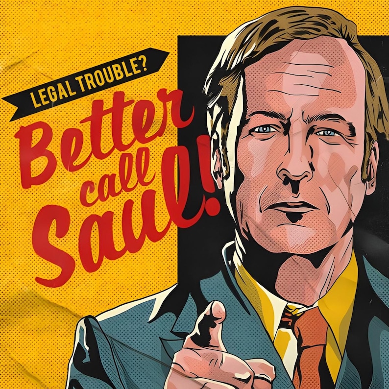 Vintage Better Call Saul Metal Sign Retro Saul Goodman Ad Poster legal ...