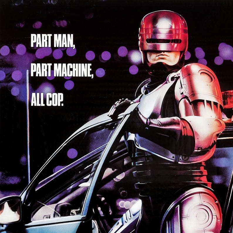 Robocop Metal Sign Retro 80s Sci-fi Wall Art, Iconic Movie Poster Decor ...