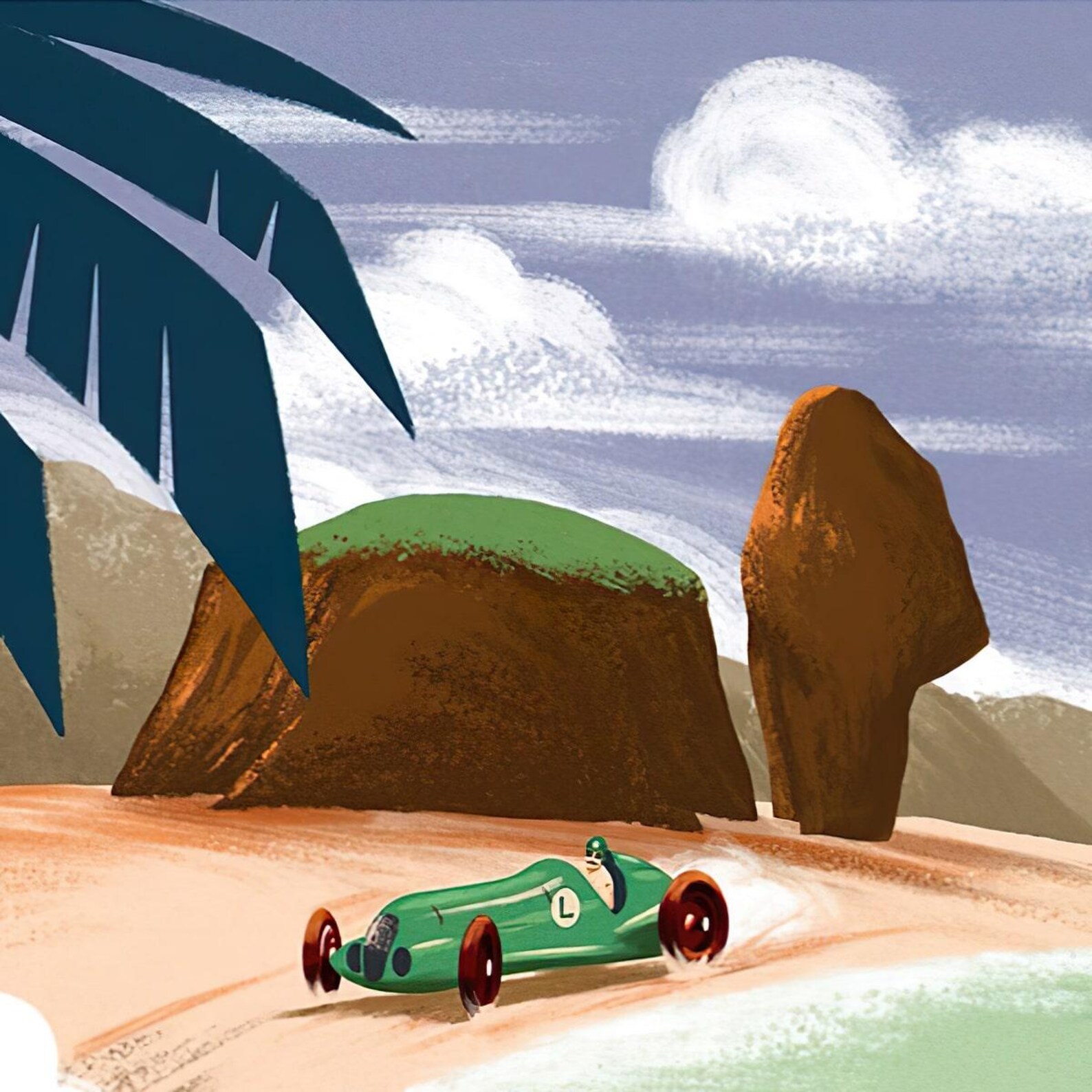 Vintage Mario Kart Metal Sign 1930s Retro Grand Prix Art, Classic ...