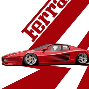 Vintage Ferrari Testarossa Metal Sign 1989 Iconic Retro Wall Art ...