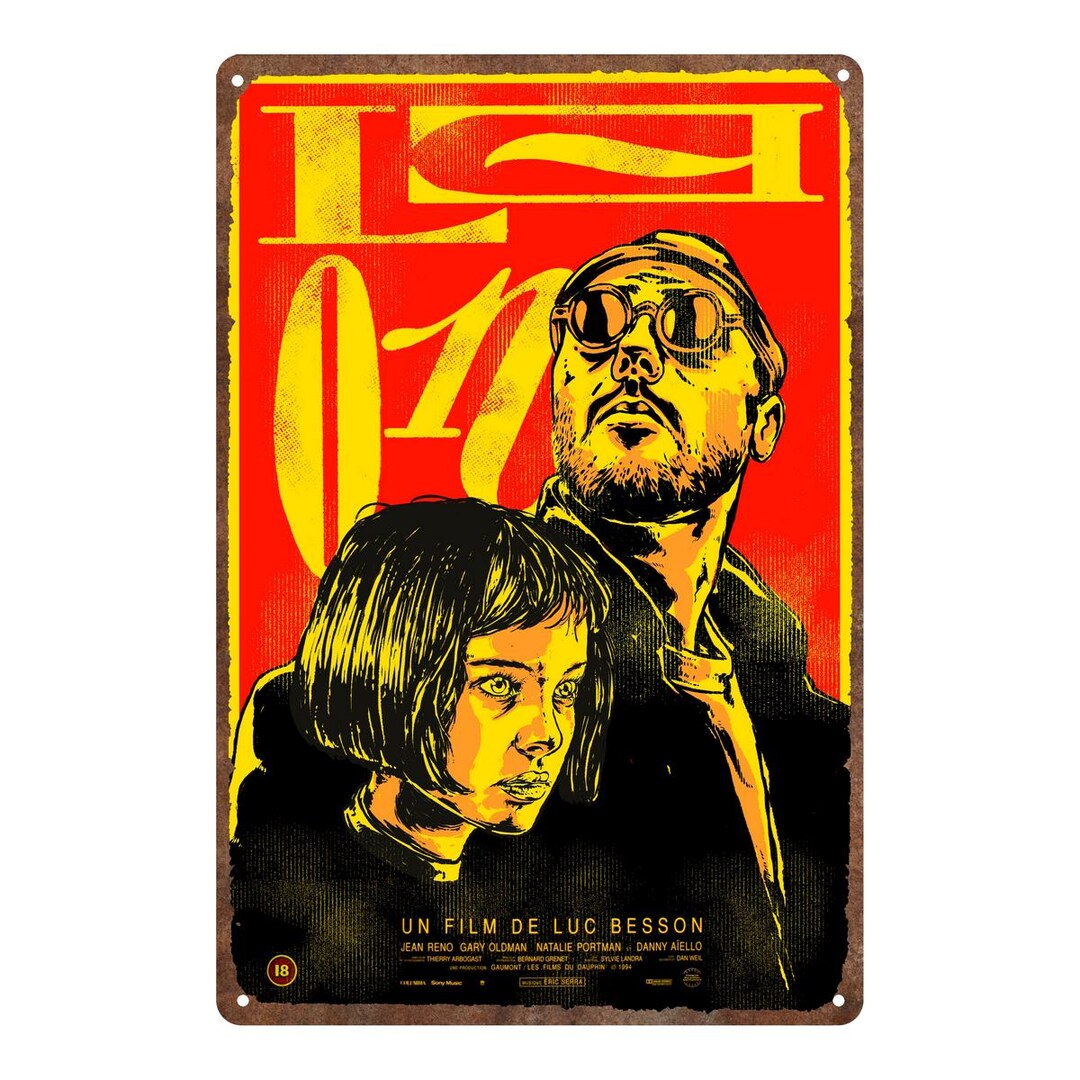 Vintage Léon the Professional Metal Sign Luc Besson Movie Poster, Retro ...