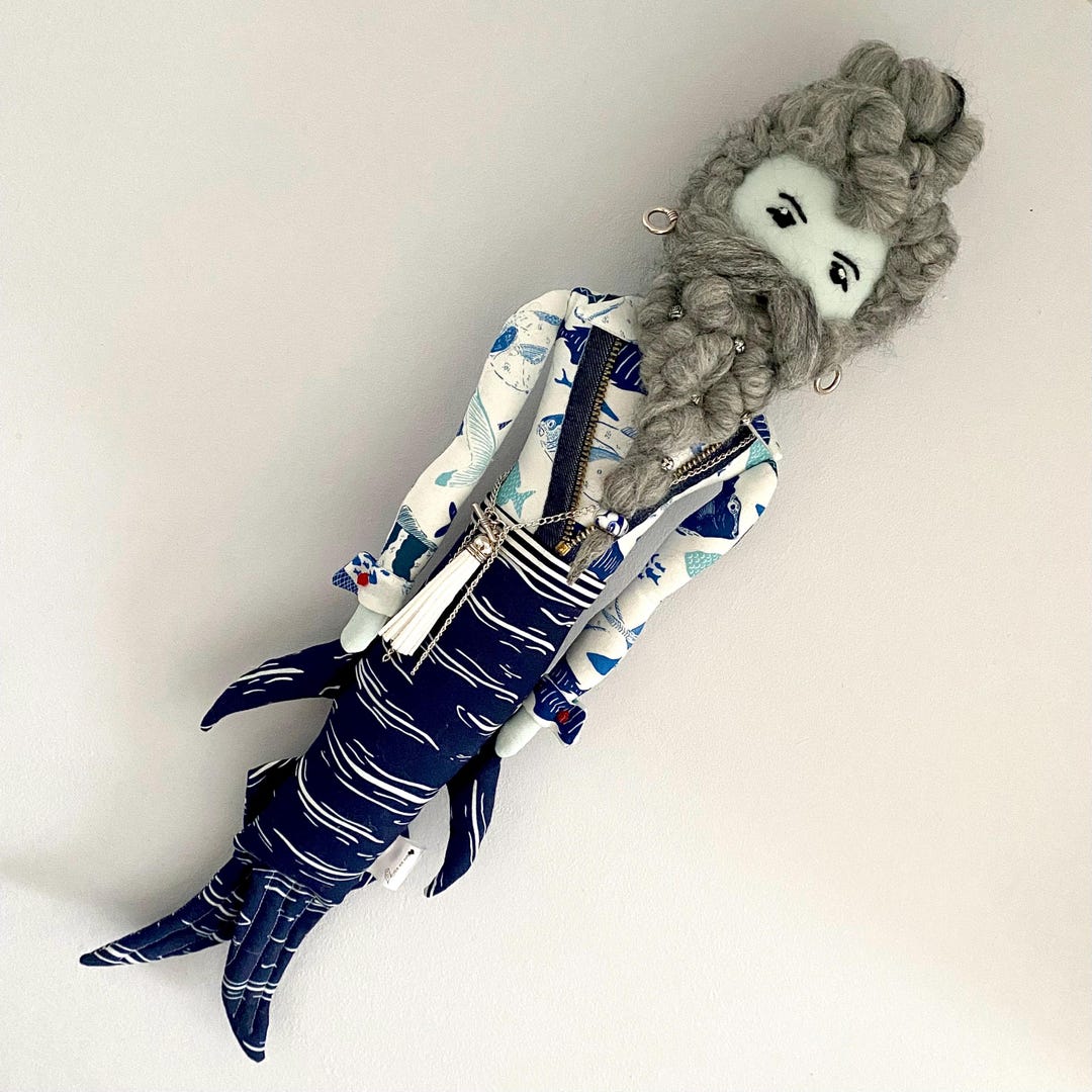 Mermaid, Merman Doll ,art Doll, Wall Art , Sea Themed Art, Hipster ...