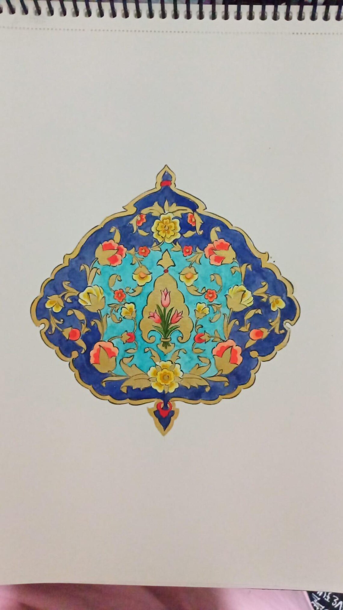 Traditional Turkish Motifs,illumination Art,hand Painted,framed Decor ...
