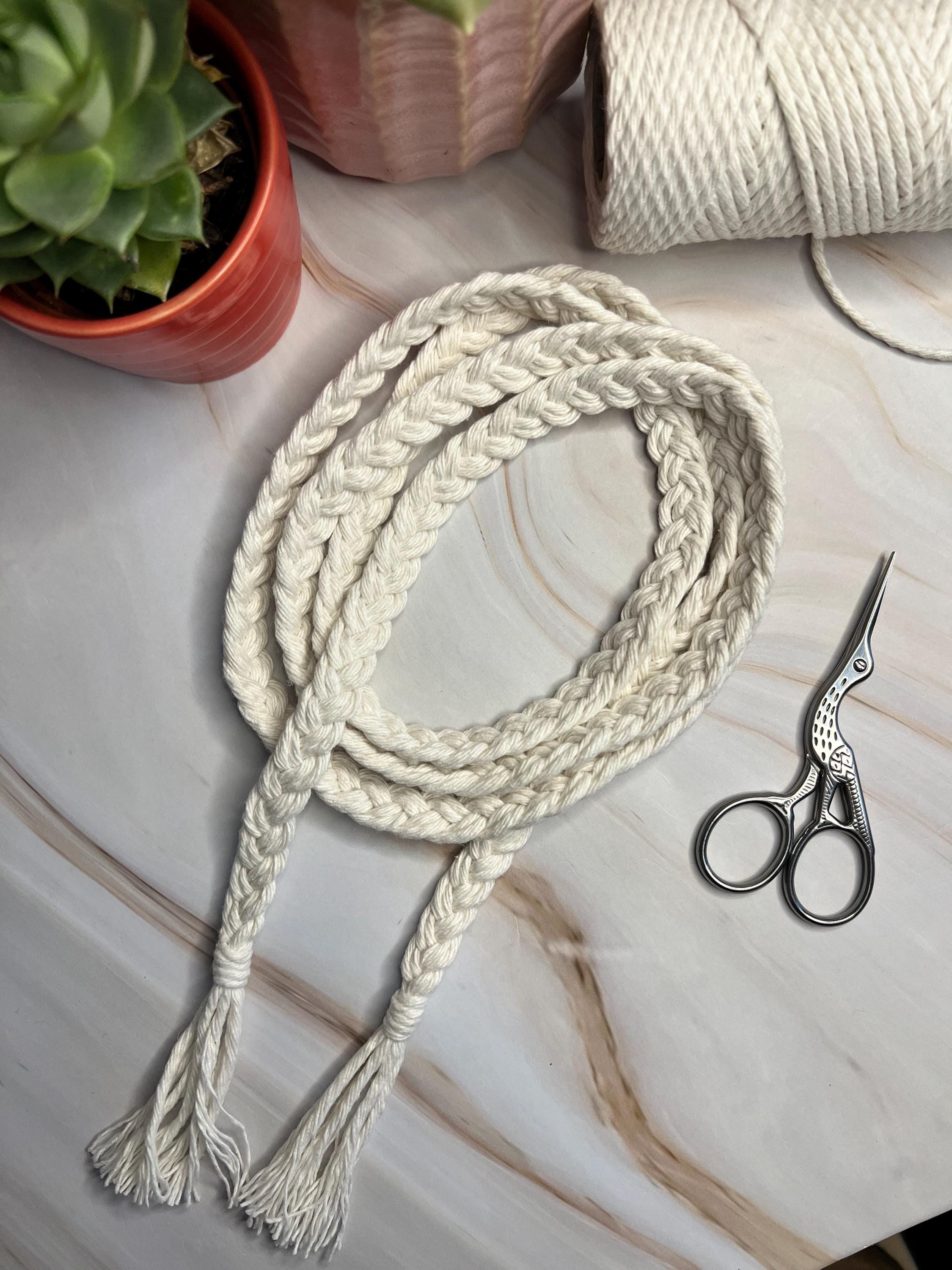 Braided Waist Belt, Thin Braided Rope Belt, Braided Macrame Belt, Boho ...