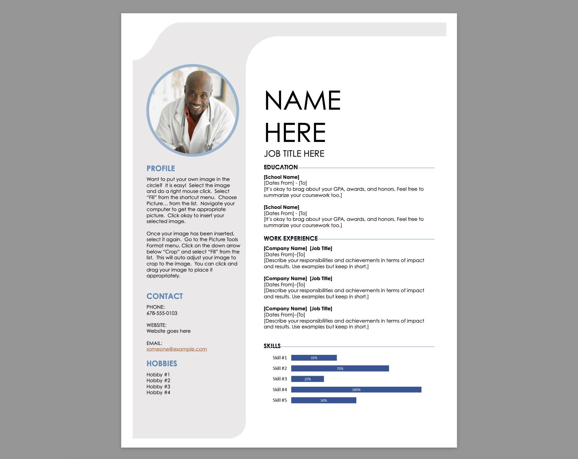 Creative Professional Resume Template | Easy-to-edit CV With Photo ...