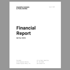 Minimalist Financial Report Template | Clean and Professional - Etsy