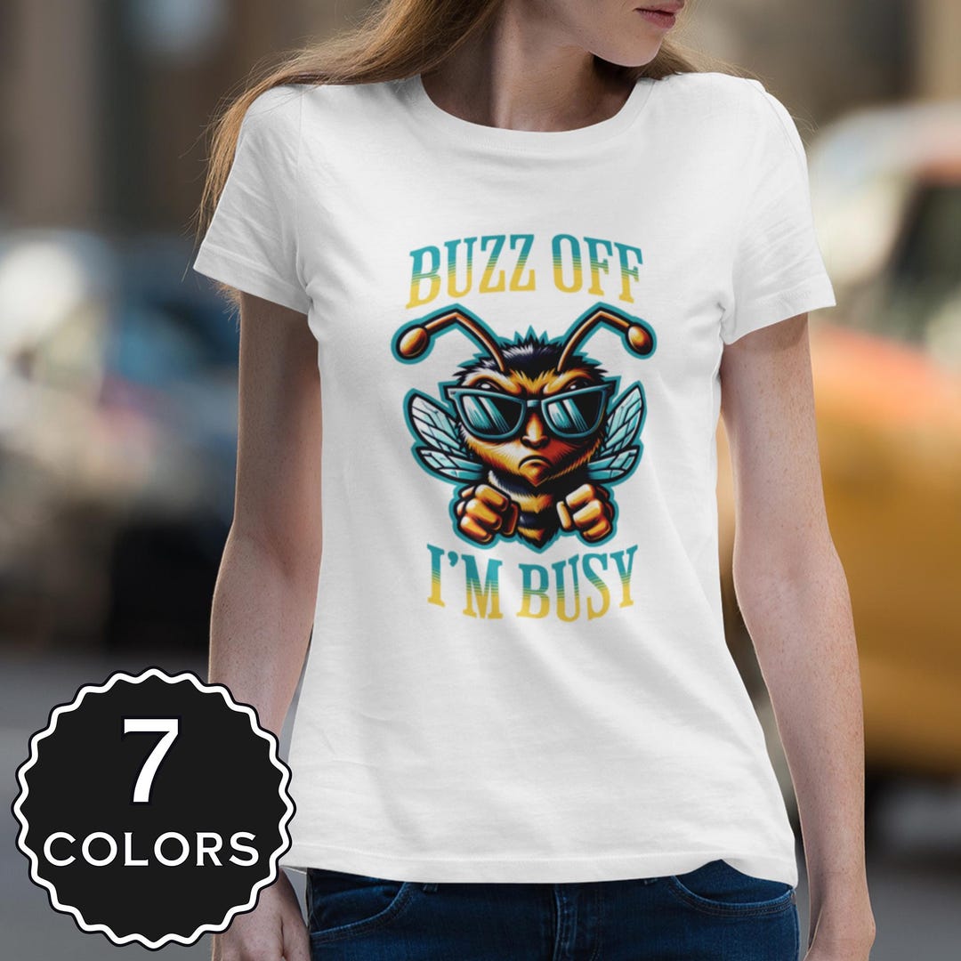 Angry Cartoon Bee Unisex Softstyle T-shirt for Beekeepers, Funny Buzz ...
