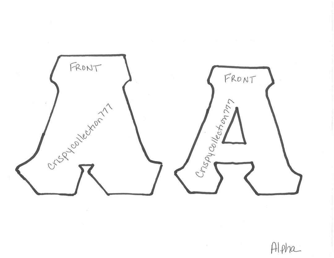 18 Large Greek Letter Templates/stencils 5 1/4 (5.25) Inch - Instant ...