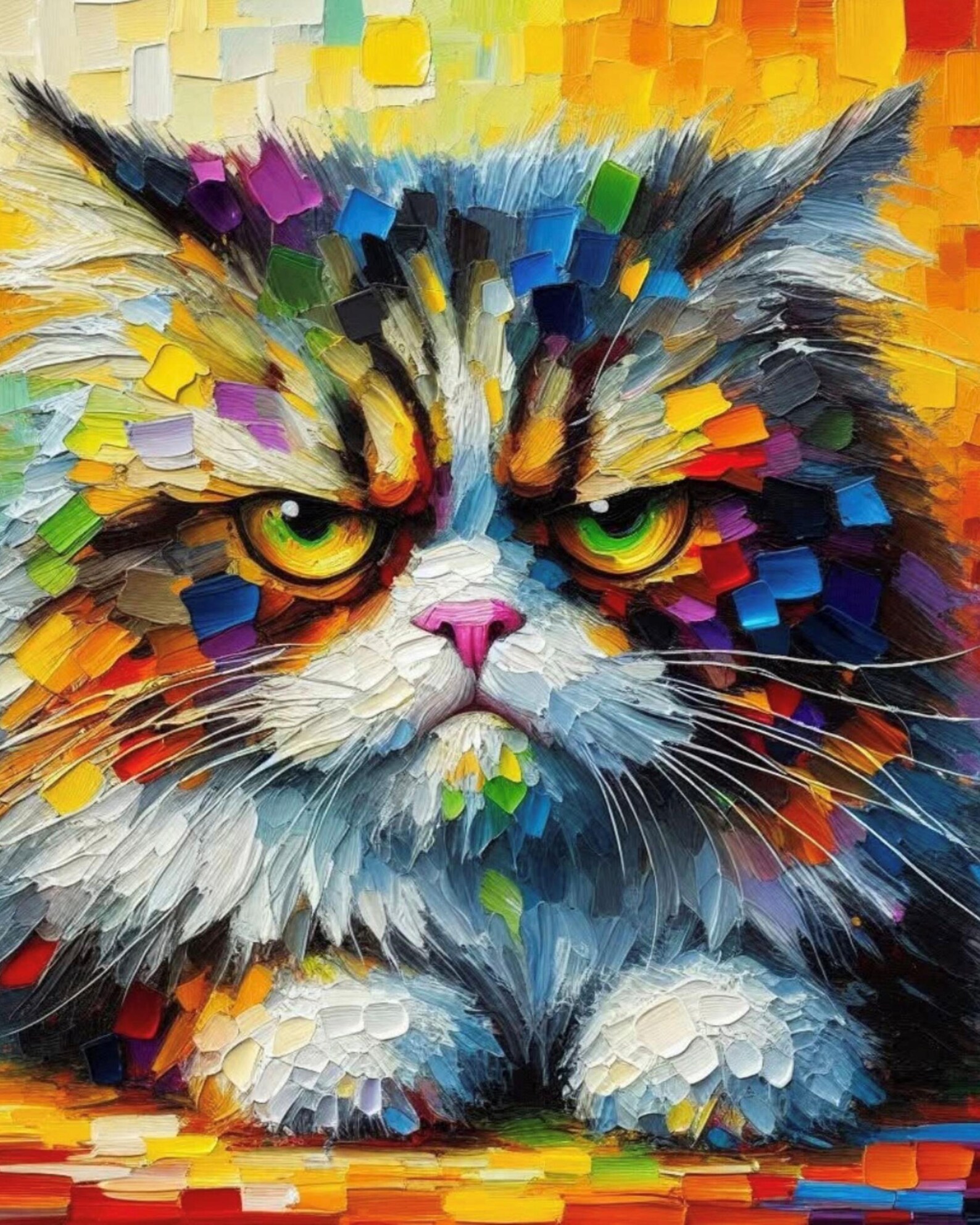 Rainbow Cat – Grumpy, Gorgeous, and Gloriously Colorful! | AI Art ...