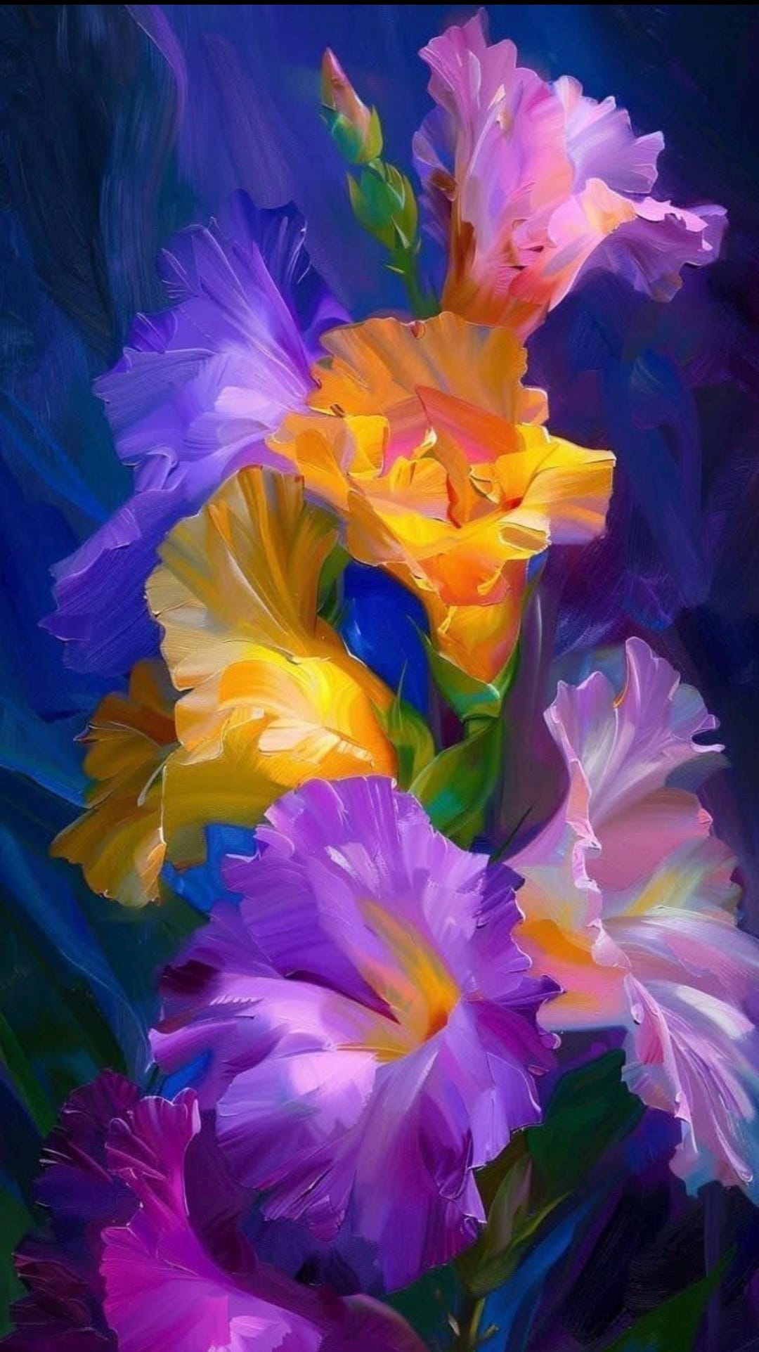 Chromatic Bloom | AI Art Printable | Instant Digital Download - Etsy