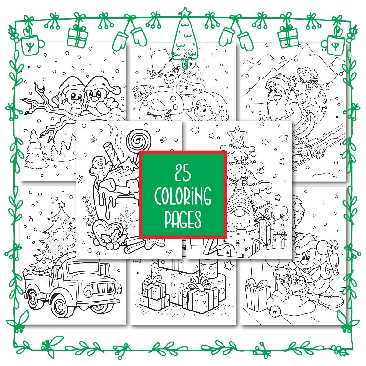 50 Printable Christmas Activities Bundle: 25 Fun Games, 25 Holiday ...