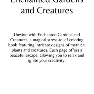 Enchanted Gardens and Creatures: Coloring Book With Fun, Easy, and ...