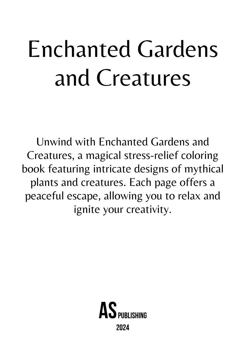 Enchanted Gardens and Creatures: Coloring Book With Fun, Easy, and ...