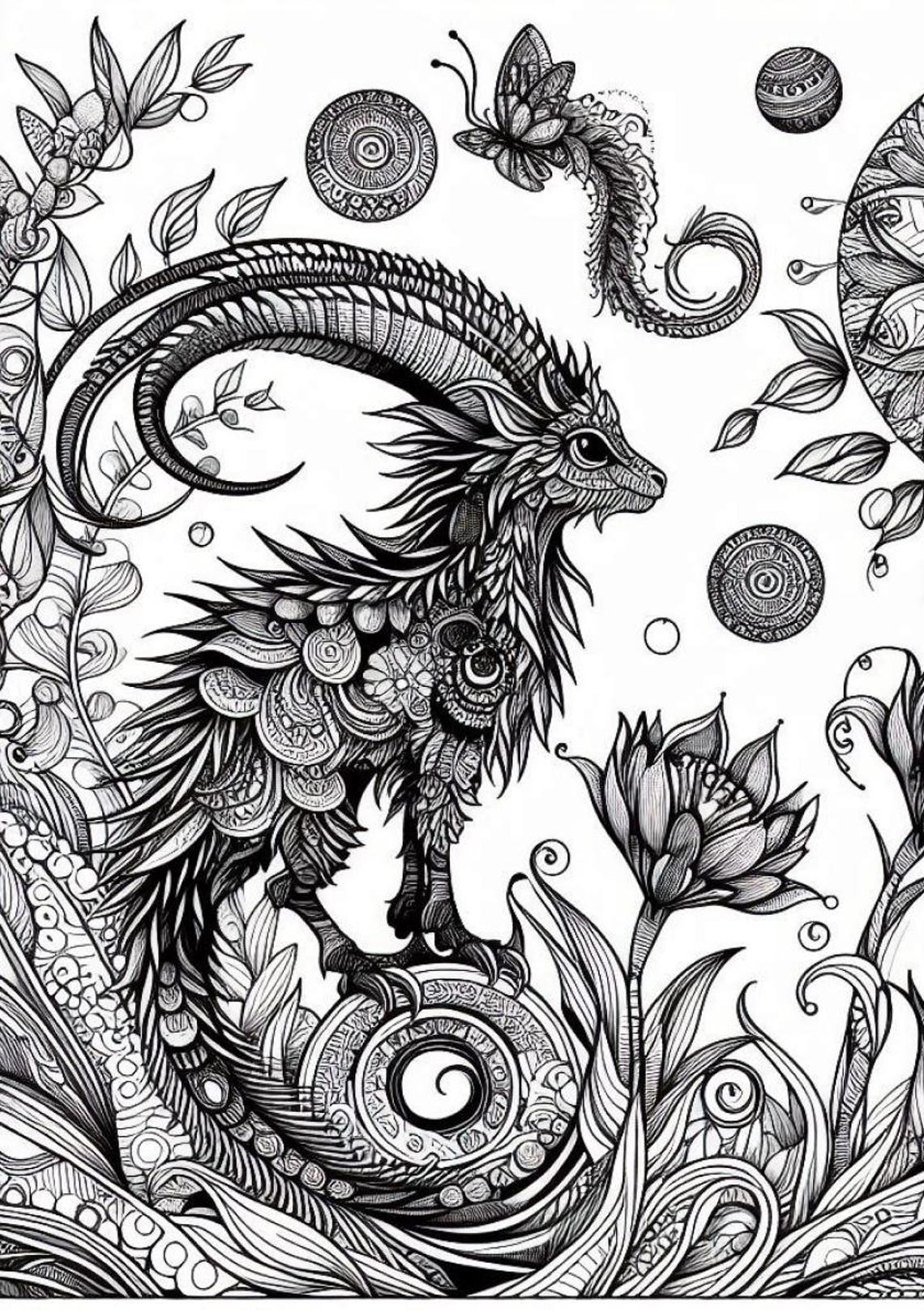 Enchanted Gardens and Creatures: Coloring Book With Fun, Easy, and ...