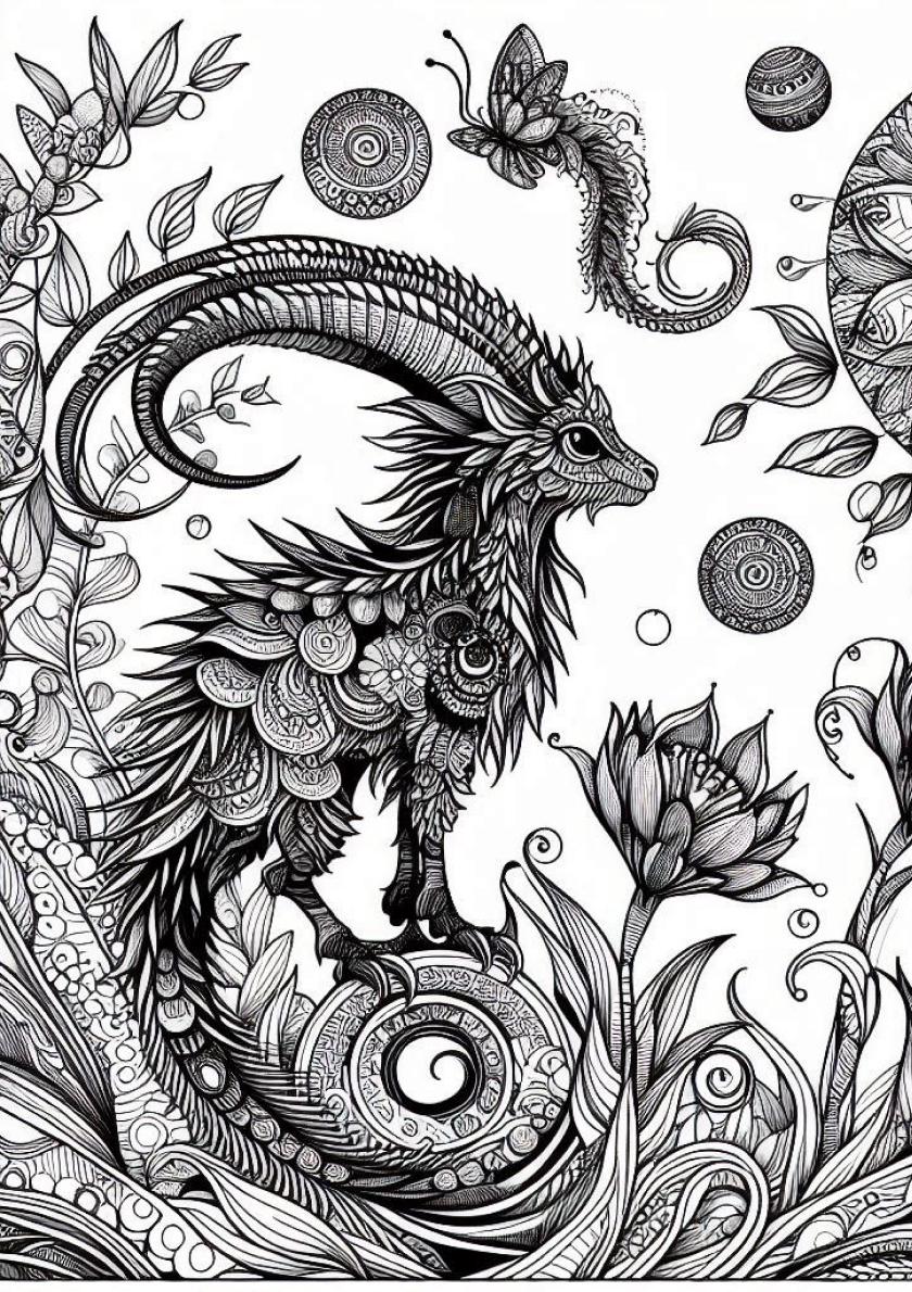 Enchanted Gardens and Creatures: Coloring Book With Fun, Easy, and ...