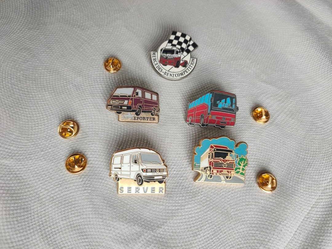 Set of 5 Mercedes Benz Lapel Pins. Truck, Bus and Vans - Etsy