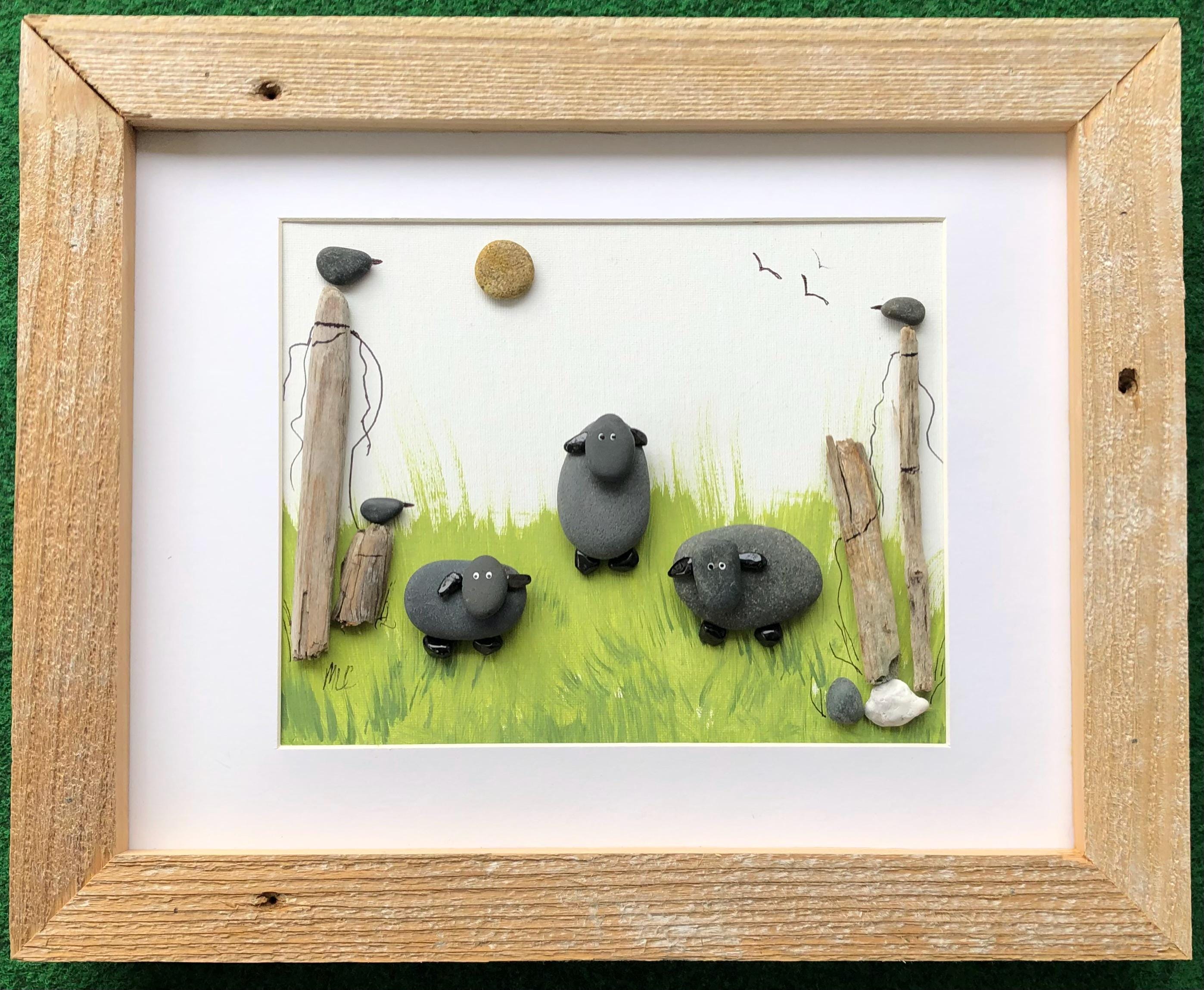 Pebble Black Sheep in Meadow. - Etsy