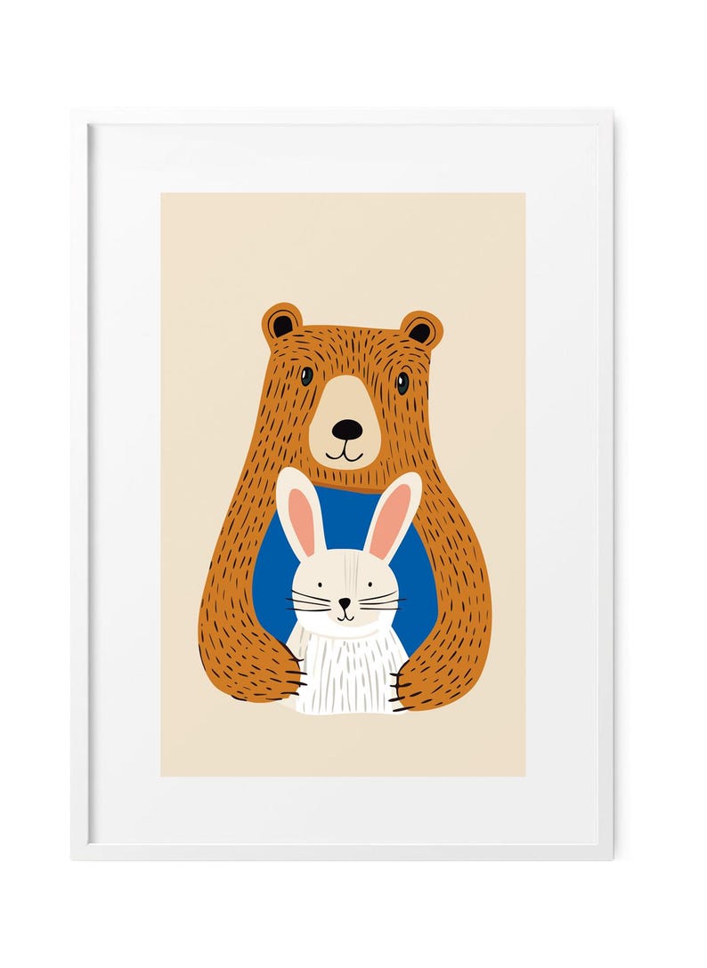 Poster Bear A4 A3 Poster Bear Poster Children's Room A4 A3 Print Bear ...