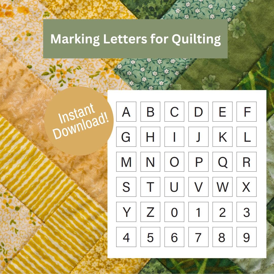 Quilt Marking Printable (instant Printable PDF) for Labeling Your ...