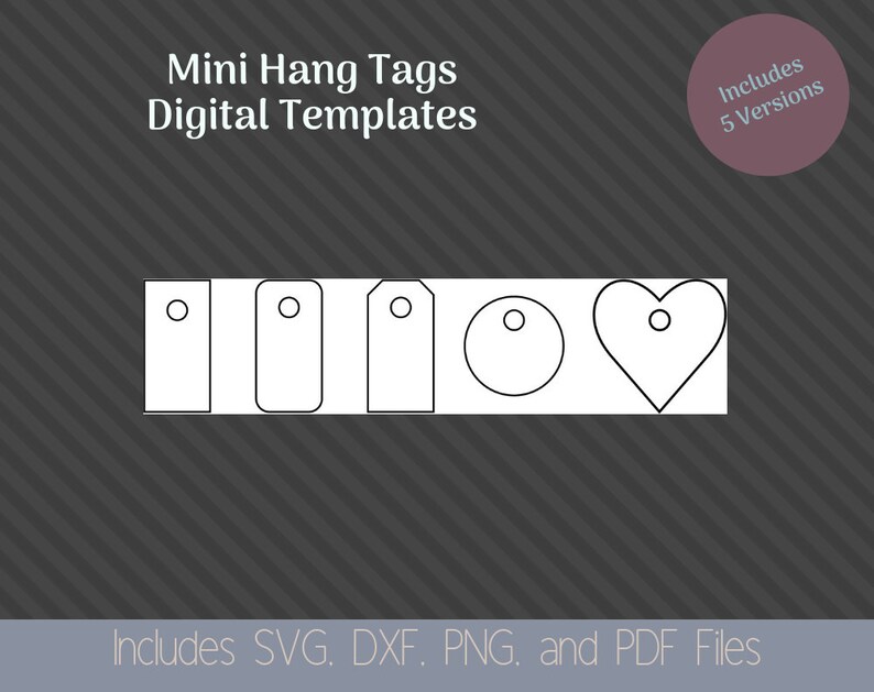 Mini Hang Tags or Price Tags SVG Templates 5 Designs - Etsy