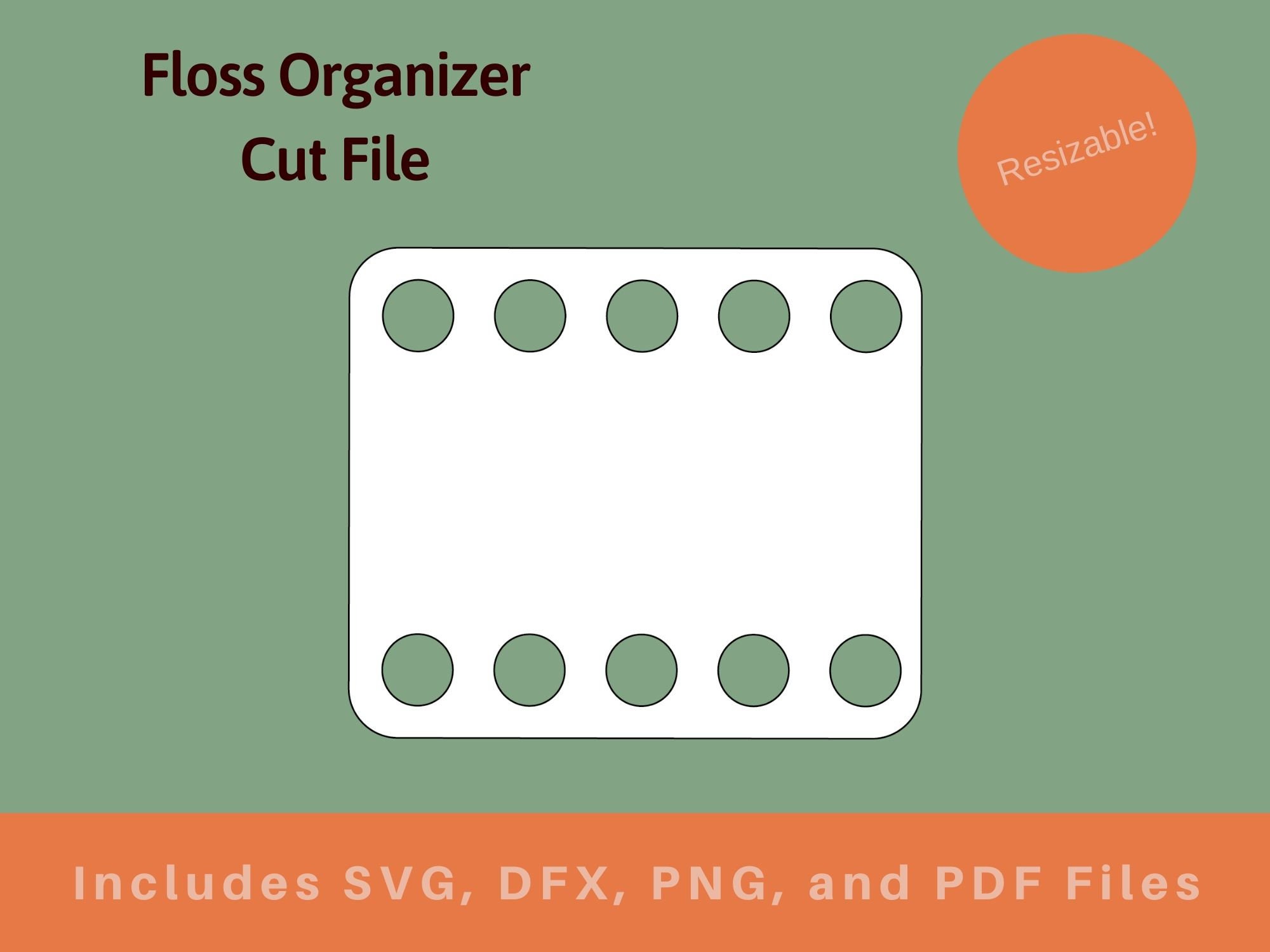 Floss Organizer Digital Download SVG DFX PDF - Etsy