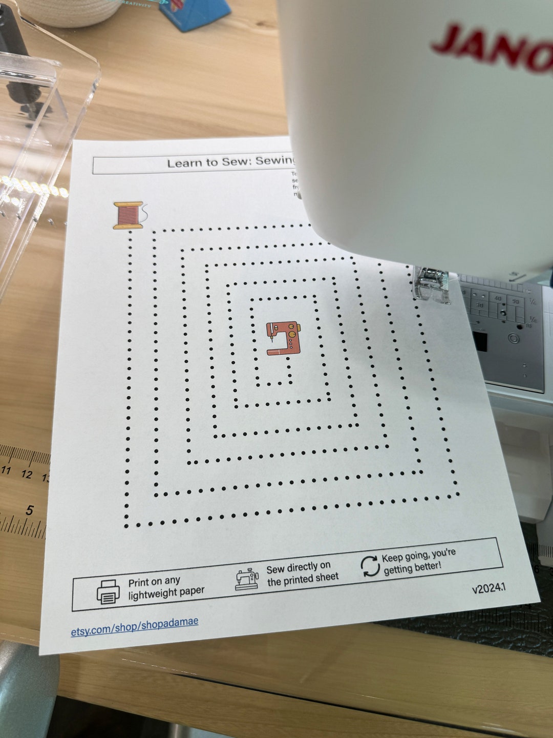 Printable Sewing Maze: Learn to Sew on a Sewing Machine With This Fun ...