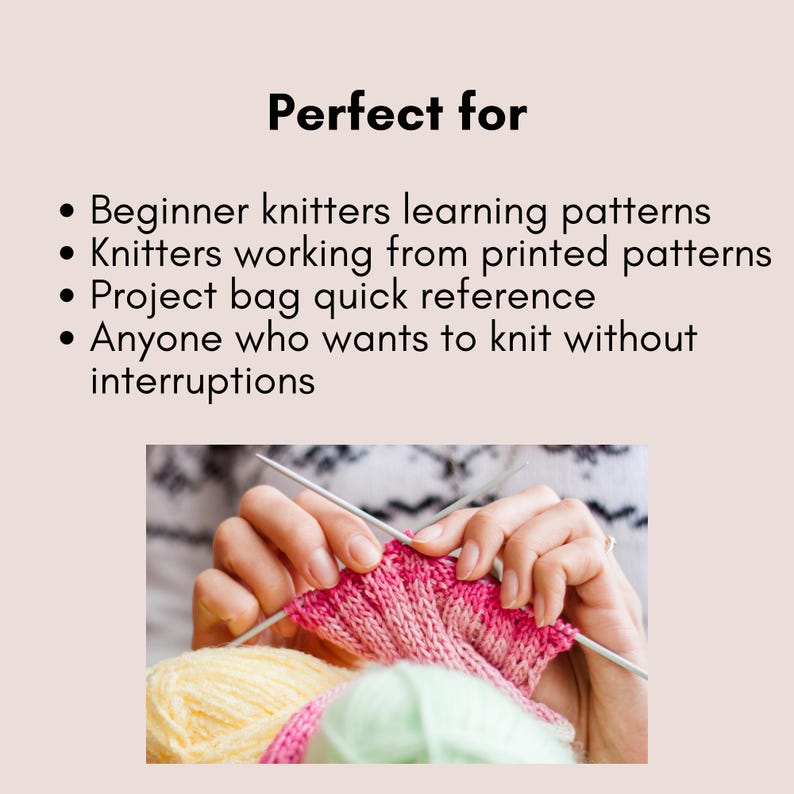 Knitting Abbreviations Chart PDF | Beginner Knitting Terms Guide | US ...