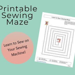Printable Sewing Maze: Learn to Sew on a Sewing Machine With This Fun ...