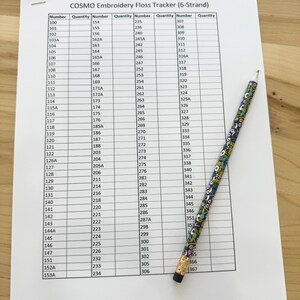 Cosmo Embroidery Floss Floss Inventory Tracker (printable & Digital ...