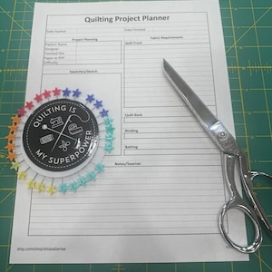 Quilting Project Planner for the Minimalist (printable/editable PDF and ...