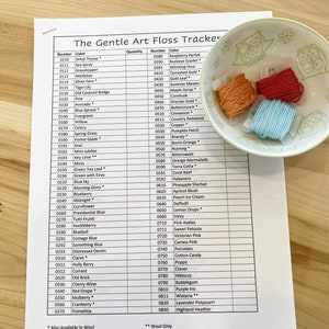 Gentle Art Embroidery Floss Inventory Tracker (digital/editable ...