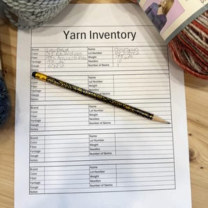 Yarn Inventory to Keep Your Yarn Organized (printable and Digital Pdfs ...