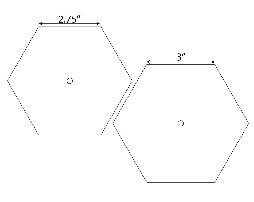 Hexagon English Paper Piecing Templates Digital Download 12 | Etsy