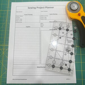 Sewing Project Planner for the Minimalist (printable/editable PDF and ...