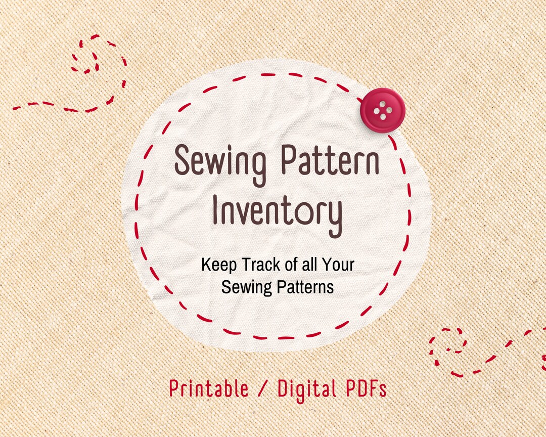 Sewing Pattern Inventory to Keep Your Patterns Organized printable and ...