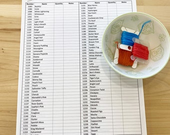 DMC Floss Inventory Tracker printable/editable PDF and Spreadsheet ...
