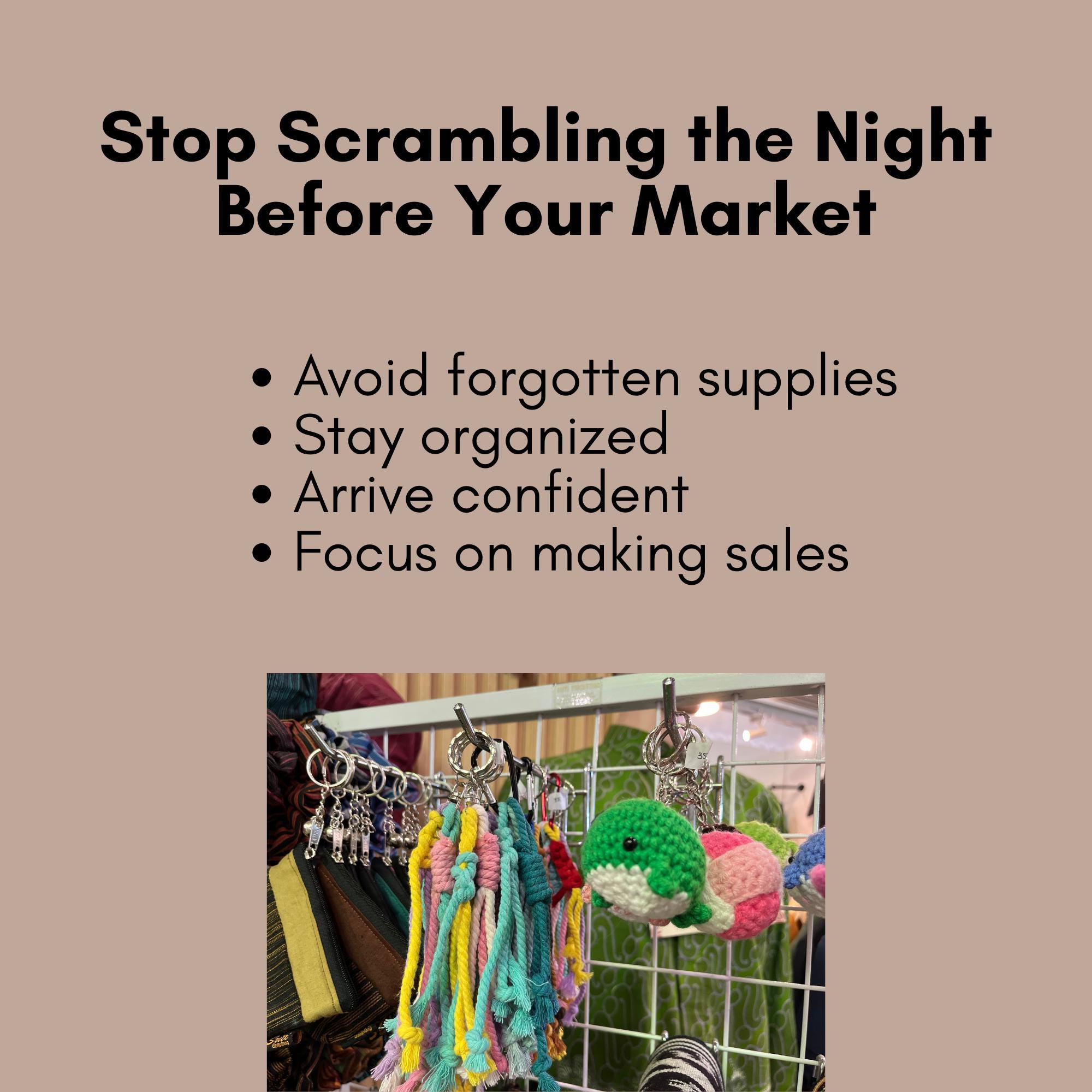 Craft Show Vendor Checklist Printable, Craft Fair & Market Booth ...