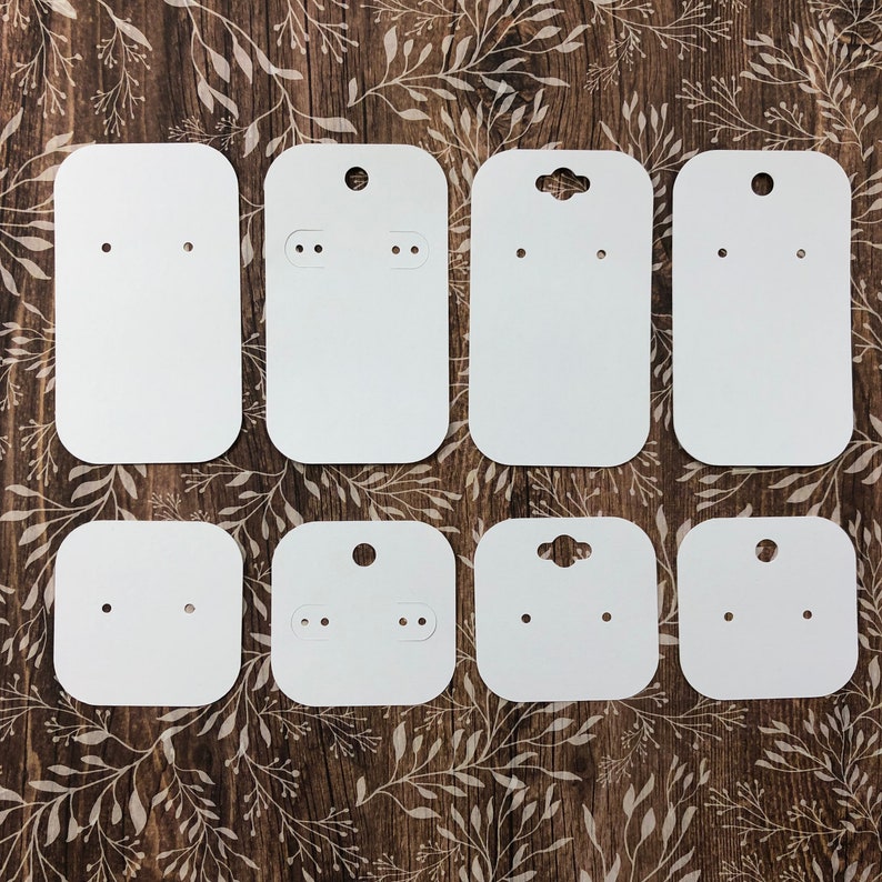 Rounded Rectangle and Square Earring Cards SVG File in 8 Different ...