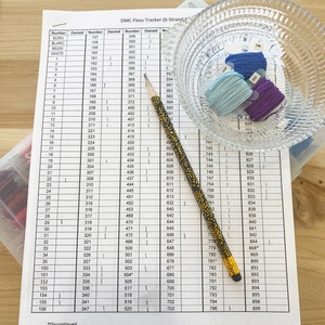 DMC Floss Inventory Tracker (printable/editable PDF and Spreadsheet ...