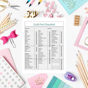 Craft Fair Checklist for Crafts Shows, Makers Markets, and More (XLS ...
